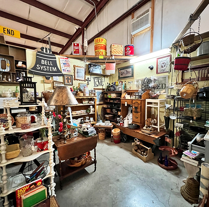 Vintage treasures fill every corner of this vendor booth, where Tennessee's past lives on through carefully curated collectibles and memorabilia.