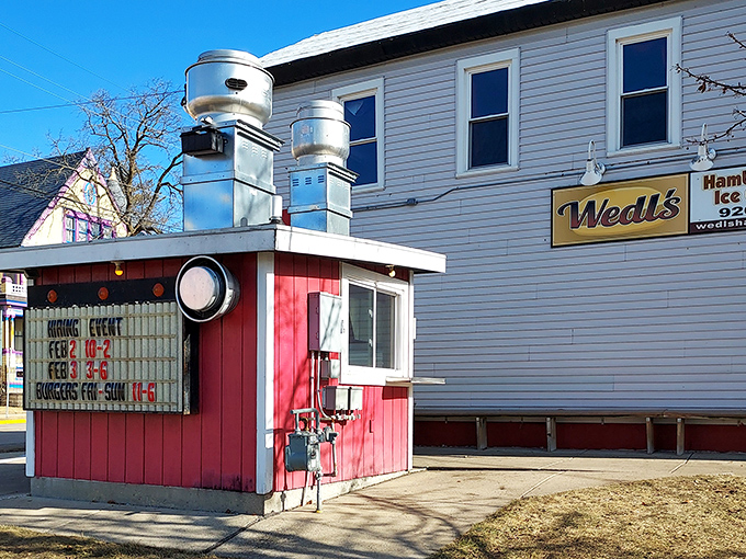 The little red order window that could! Wedl's iconic storefront on S Center Ave stands as a testament that greatness often comes in humble packages.
