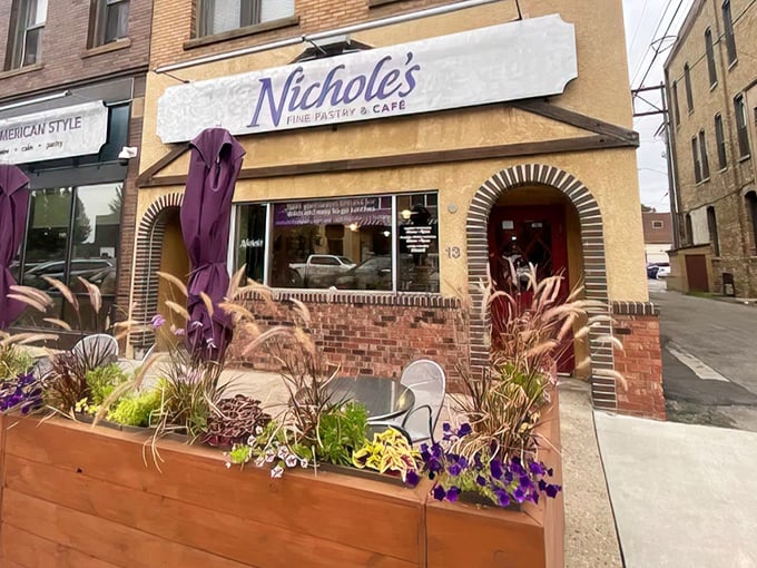 The charming yellow brick exterior of Nichole's beckons like a lighthouse for the dessert-deprived. That red door practically whispers, "Psst, the good stuff is in here."