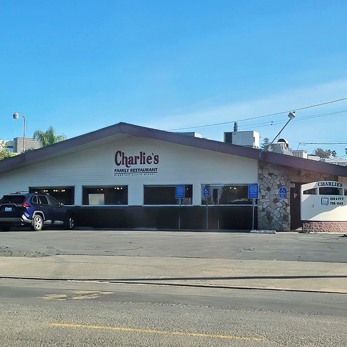 Bathed in Southern California sunshine, Charlie's white exterior is the culinary equivalent of finding a twenty in your old jacket pocket &ndash; an unexpected delight.