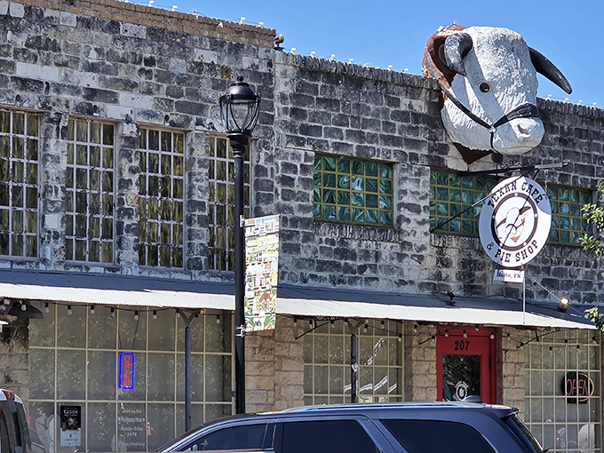 The cow on the roof isn't just decoration&mdash;it's a beacon guiding hungry travelers to this limestone temple of Texas comfort food in downtown Hutto.