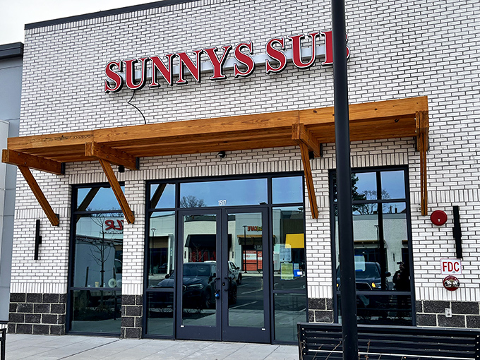 That white brick exterior isn't trying to impress anyone &ndash; and that's exactly why it does.