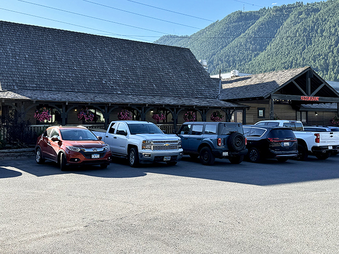 The Virginian's rustic wooden exterior isn't trying to impress you&mdash;it's saving all that energy for what happens on your plate.