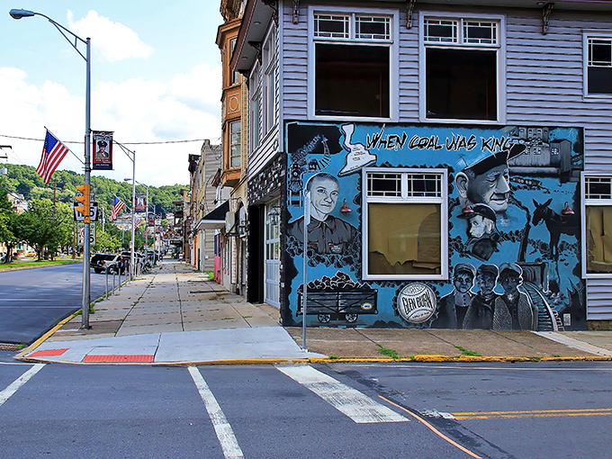 "When Coal Was King" isn't just a mural here&mdash;it's living history painted across Shamokin's streetscape, where the past and present dance together in vibrant, unexpected harmony.