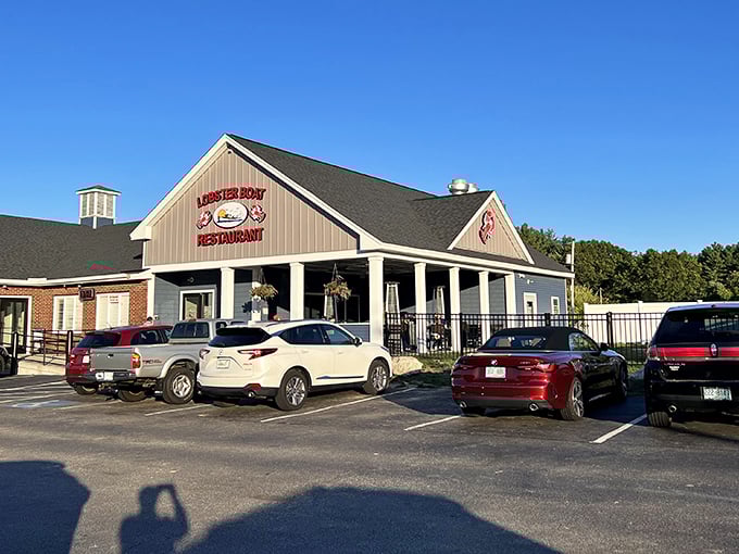 New England charm without the coastal drive. The Lobster Boat's welcoming exterior in Litchfield promises seafood treasures that locals have been quietly enjoying for years.