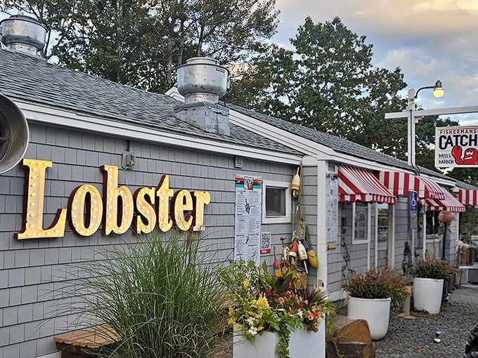 The unassuming cedar-shingled exterior of Fisherman's Catch&mdash;proof that the best seafood often hides in buildings that wouldn't make the cover of Architectural Digest.