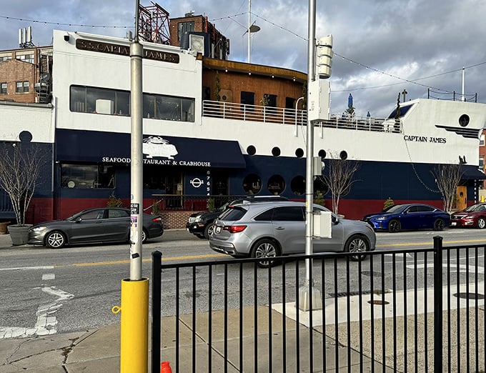 Ship ahoy! Captain James isn't just a restaurant&mdash;it's a landlocked vessel serving maritime delights in Baltimore's Canton neighborhood. The three-story boat-shaped building is impossible to miss.