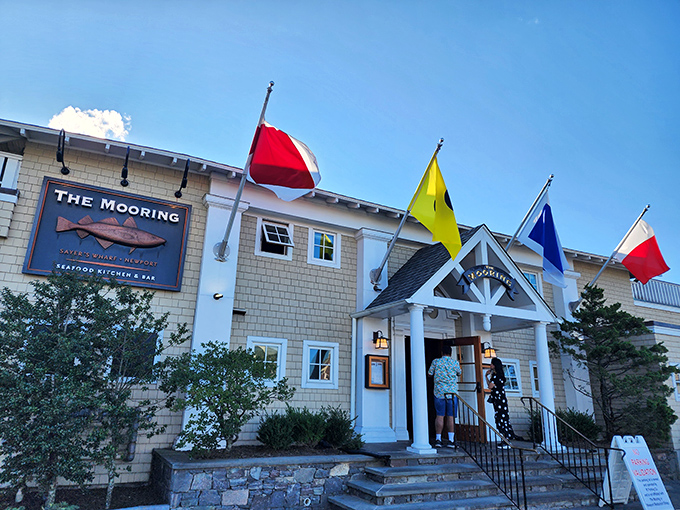 Those nautical flags aren't just for show&mdash;they're signaling that serious seafood excellence awaits you inside this waterfront gem. 