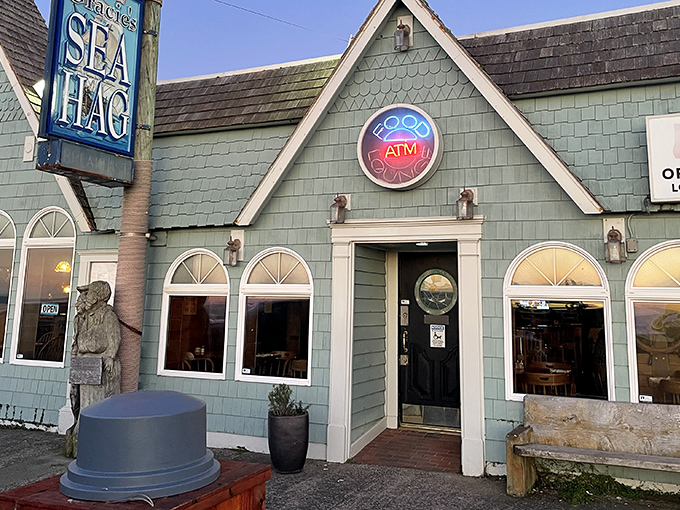 That iconic blue-green exterior isn't just inviting&mdash;it's practically whispering "get in here before the tourists find out."