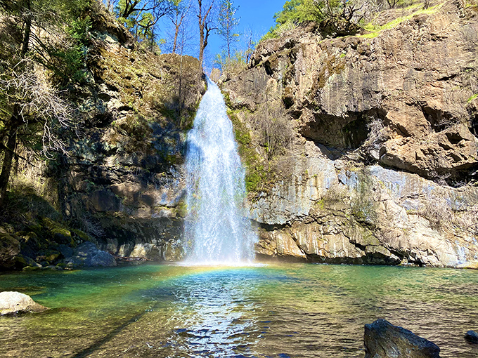 Nature's perfect screensaver comes to life at Potem Falls, where 60 feet of cascading water creates a swimming hole that puts infinity pools to shame.