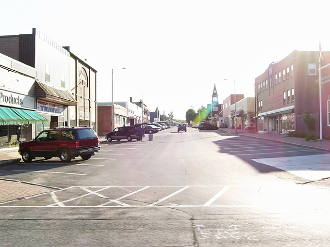 The picturesque Maine street stands as Caribou’s architectural crown jewel, its charming storefronts rising proudly like the community’s spirits.