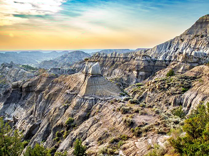 Nature's grand sculpture garden stretches to the horizon at Makoshika, where 65 million years of geological artistry creates a landscape that would make Georgia O'Keeffe reach for her paintbrush.