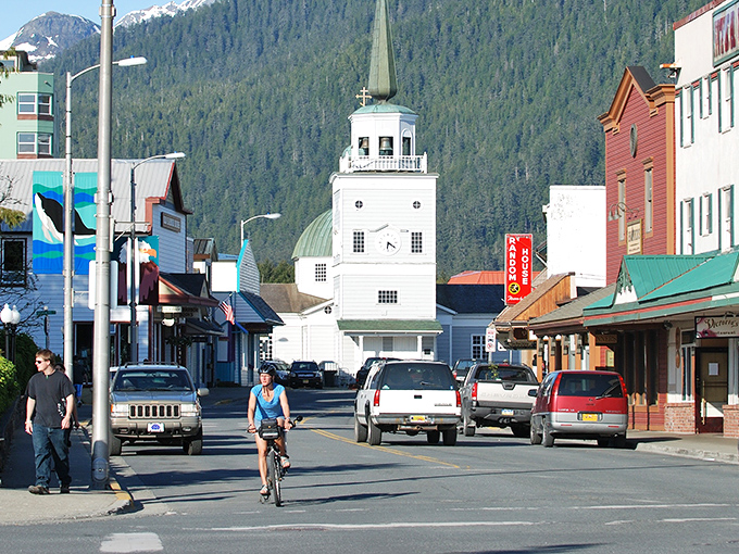 St. Michael's Cathedral stands sentinel on Lincoln Street, its distinctive green onion dome a reminder that Russia once called this slice of Alaska home.