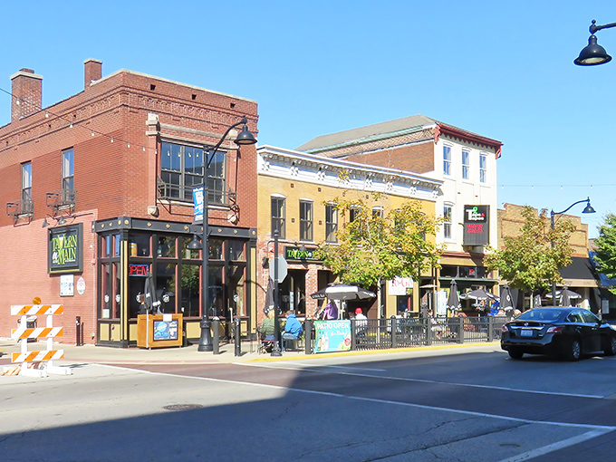 Belleville's historic downtown invites you to stroll at human speed, where brick buildings whisper stories and the Lincoln Theatre marquee promises entertainment without a streaming subscription.