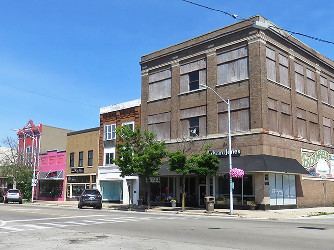 Downtown Escanaba&rsquo;s mix of historic brick buildings and colorful storefronts captures that easygoing, small-town Michigan charm where life moves at a gentler pace.