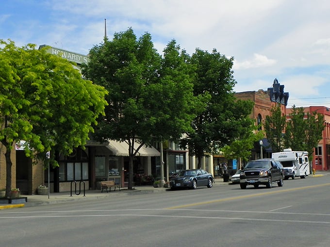 Tree-lined streets and historic storefronts create Baker City's Norman Rockwell vibe, where retirement means trading traffic jams for leisurely strolls and friendly waves.