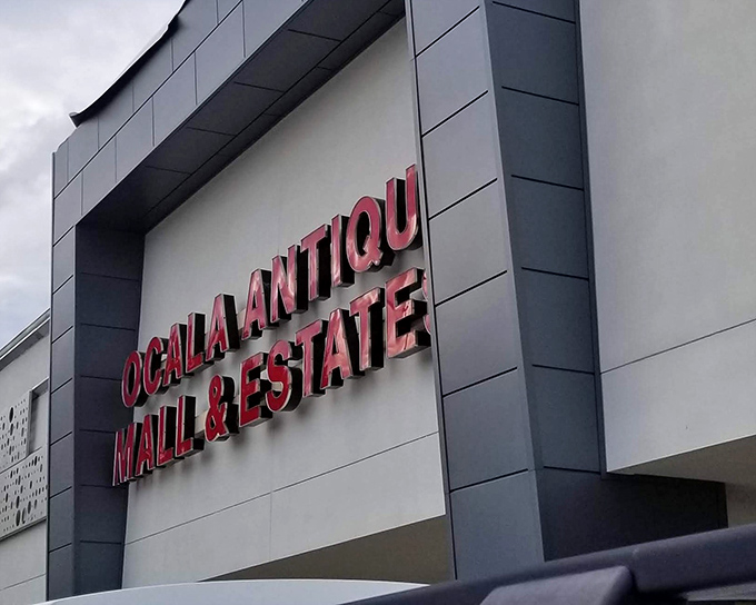 Those bold red letters aren't just signage&mdash;they're a promise of adventure waiting inside. Like a time-travel portal disguised as a storefront in Ocala.