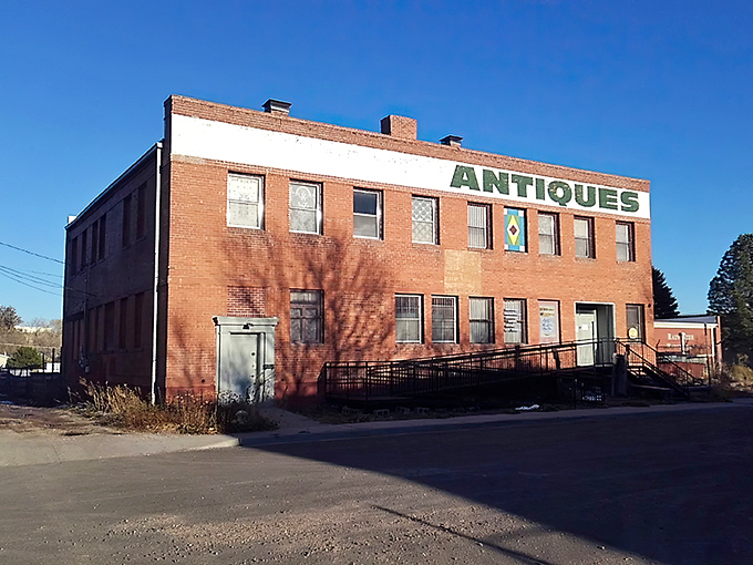 This handsome building wears its "ANTIQUES" sign like a badge of honor, beckoning treasure hunters from across Wyoming.