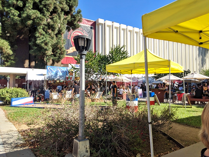 Colorful canopies dot the landscape at Melrose Trading Post, where treasure hunting happens under the perfect California sky.