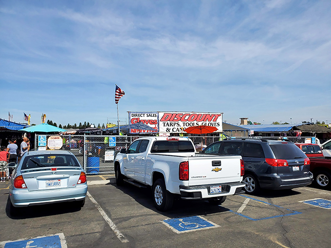 Parking spots fill early as weekend warriors arrive armed with shopping bags and comfortable shoes. The hunt is about to begin!