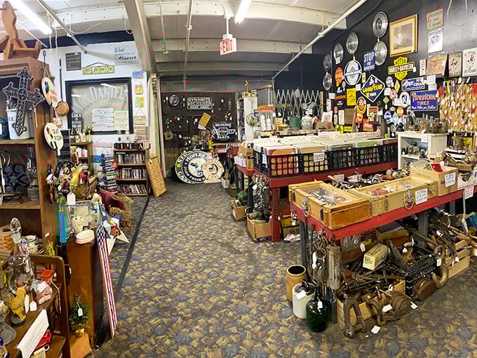 Inside Laurel Junction's treasure maze: where vintage collectibles, nostalgic signs, and unexpected discoveries await around every corner.