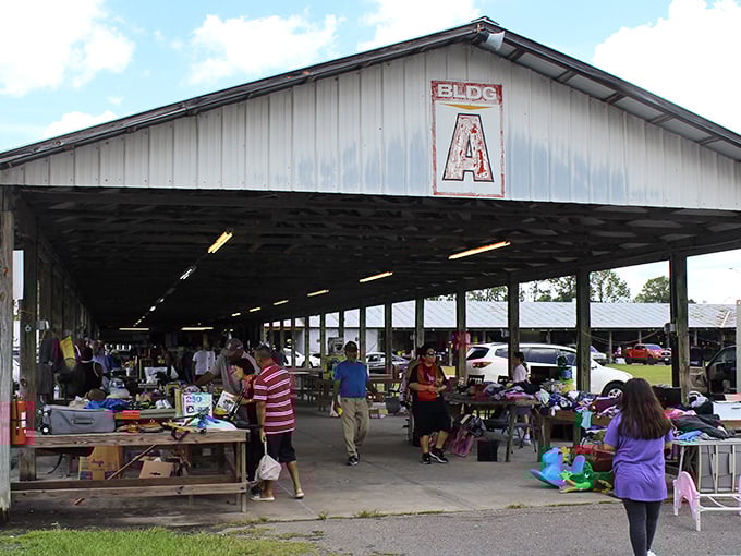 Welcome to Building A, the gateway to treasure-hunting nirvana where Florida's bargain hunters gather like pilgrims at a retail Mecca.