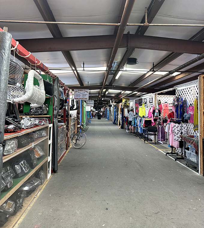 Long corridors of possibility stretch before you at Coastal Carolina Flea Market, where every stall holds the potential for that perfect find.