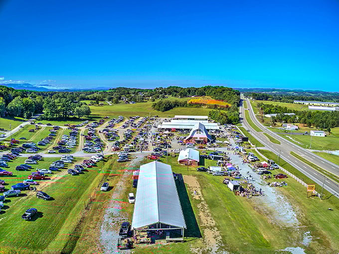 The aerial view doesn't lie&mdash;this treasure hunter's paradise sprawls across acres of East Tennessee countryside, with the misty Appalachians providing nature's perfect backdrop.