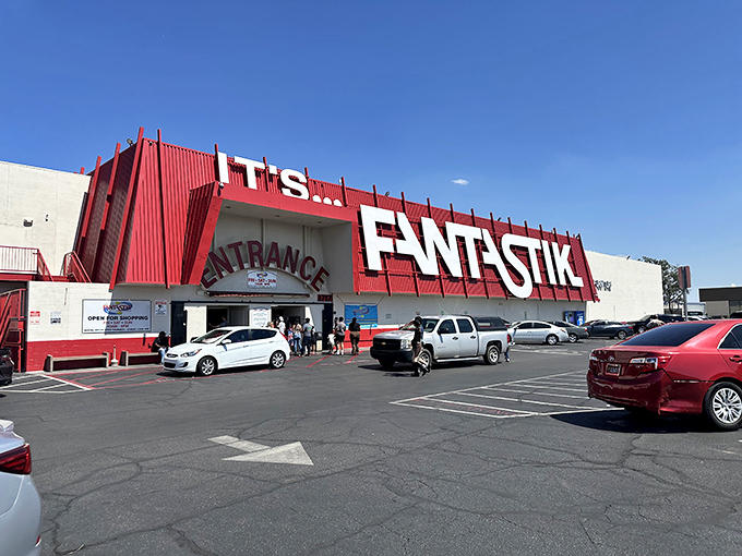 Shoppers make their pilgrimage to the swap meet's entrance, where the real Vegas jackpots aren't on slot machines but hidden among vendor booths.