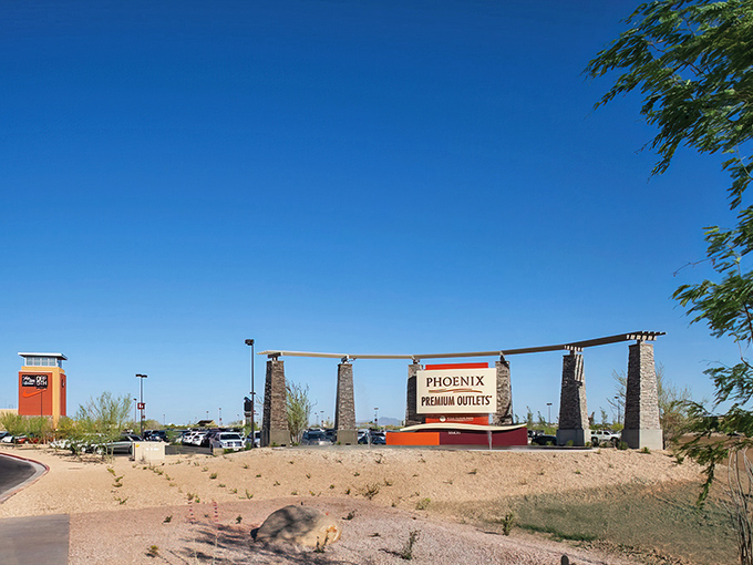 A desert oasis for the shopping-obsessed, complete with Michael Kors and a tranquil water feature that whispers, "Your credit card won't mind."