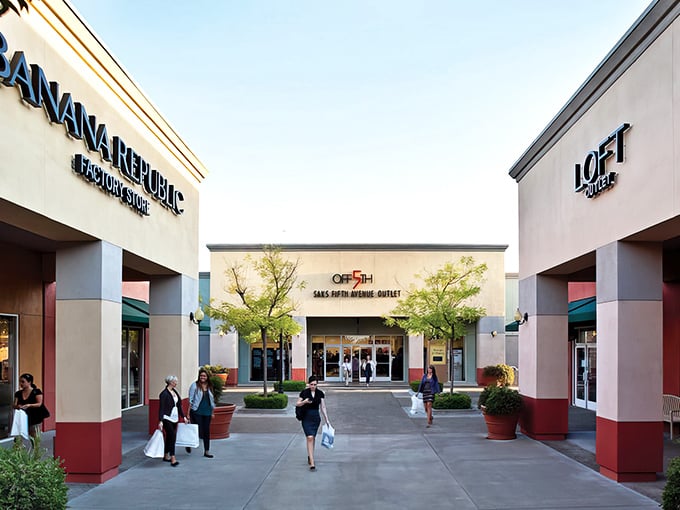 The retail promised land beckons between Banana Republic and LOFT, where shoppers emerge victorious with bags full of treasures and wallets still somewhat intact.