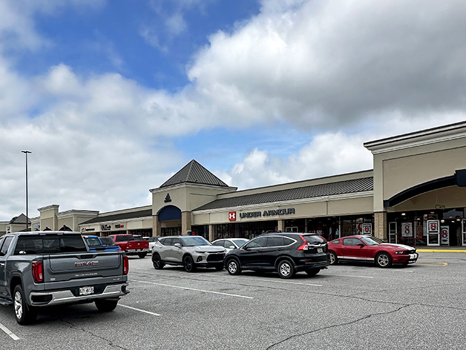 The Marshalls storefront stands like a retail lighthouse, beckoning bargain hunters with its promise of treasures waiting to be discovered inside.
