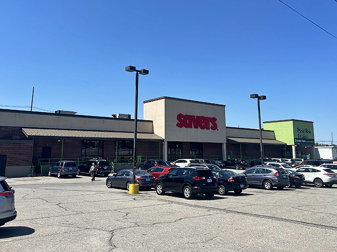 A bustling parking lot on a sunny day&mdash;the universal sign that savvy shoppers are inside scoring deals that would make extreme couponers weep with joy.