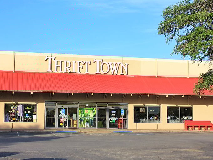 The promised land of bargain hunters beckons with its iconic red awning and tan facade, where retail therapy meets budget-friendly bliss.