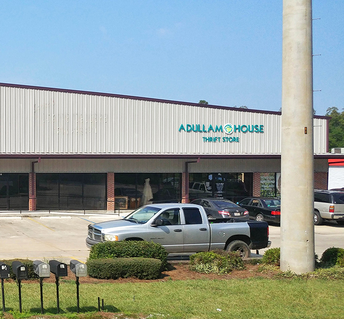 The unassuming exterior of Adullam House Thrift Store hides a treasure trove of bargains waiting to be discovered inside.