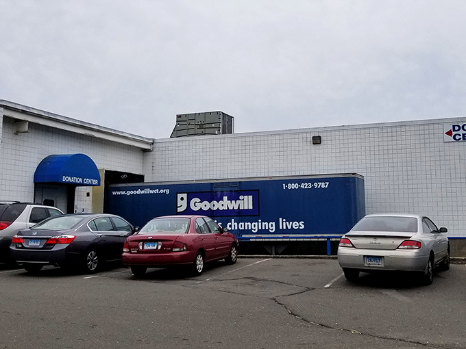 Behind this unassuming exterior lies Bridgeport's treasure cave, where donations transform into bargain-hunter gold and shopping carts become vessels of possibility.