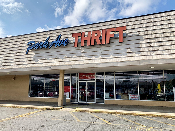 The unassuming exterior of Park Avenue Thrift belies the treasure trove within, like finding a five-star meal at a roadside diner.