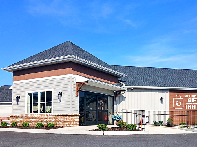 The unassuming exterior of Mount Joy Gift & Thrift&mdash;like finding a five-star restaurant in a strip mall, the modest fa&ccedil;ade belies the treasures within.