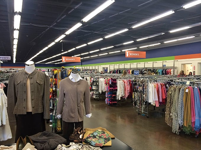 The facade of possibility! Bellingham Goodwill's unassuming exterior hides a treasure trove that would make Indiana Jones rethink his career choices.