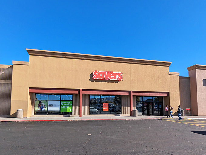 The unassuming exterior of Savers in Reno hides a treasure trove that would make Indiana Jones hang up his hat and start thrifting.