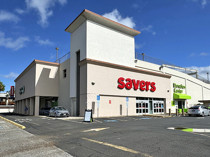 The unassuming exterior hides a treasure trove within. Like a Vegas casino, once you enter this bargain paradise, you might lose track of time completely.