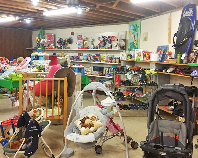 The unassuming exterior of Twice Treasured Thrift belies the wonderland within. Like finding a $20 bill in last year's coat pocket&mdash;but better!