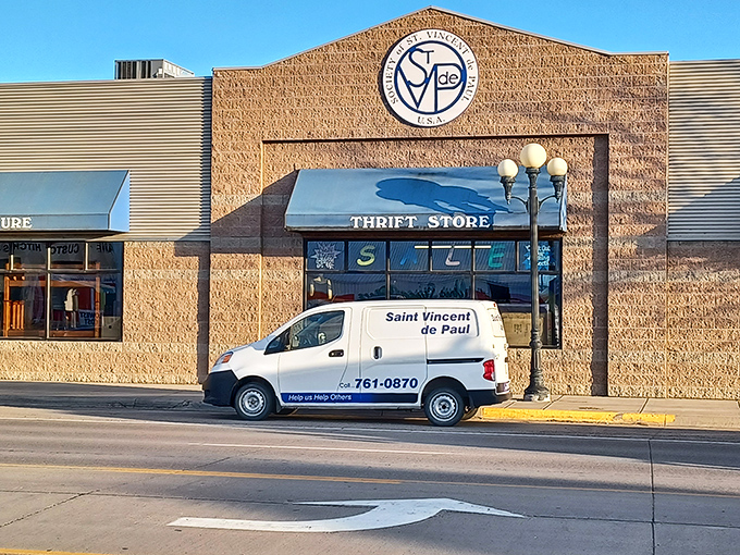 The unassuming brick facade of St. Vincent de Paul hides a treasure trove within, like Montana's version of Aladdin's cave for bargain hunters.