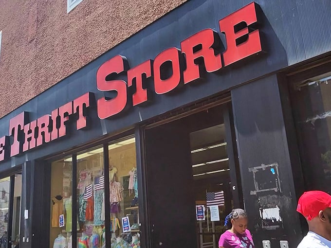 The bold red signage of MyUnique Elizabeth beckons like a lighthouse for bargain hunters navigating the sea of retail options.