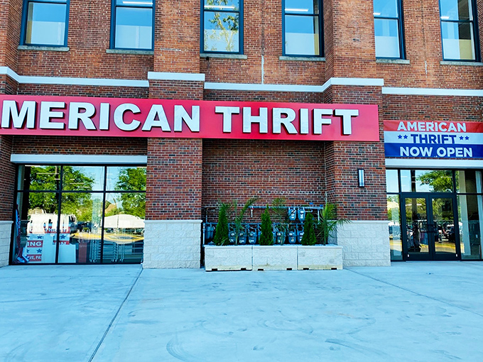 This brick fortress of bargains stands ready to welcome treasure hunters seeking their next great find.