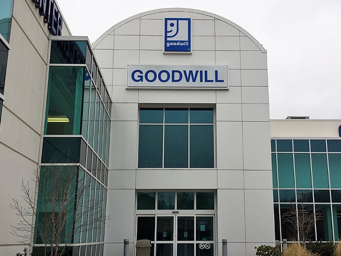 The gleaming white facade of Asheville's treasure-hunting headquarters beckons with promises of undiscovered gems and budget-friendly adventures.