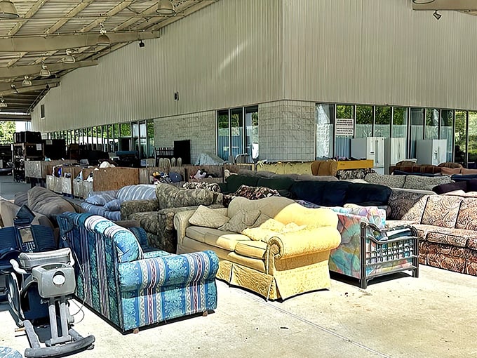 The sofa showroom rivals furniture galleries, except here your wallet leaves as happy as you do with your new living room centerpiece.