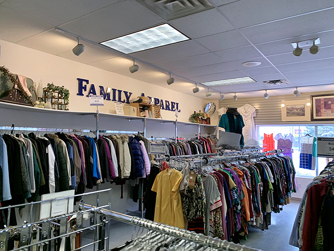 Family apparel sections stretch before you like a rainbow of second chances, where quality meets prices that actually make sense again.