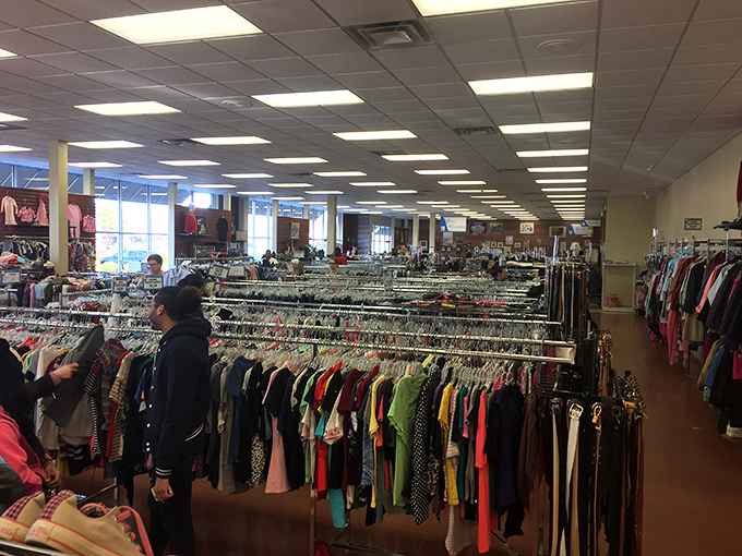 Rack after rack of possibility stretches before you like a textile ocean. The thrill of the hunt begins in these colorful aisles of fashion history.
