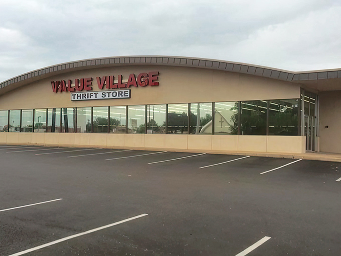 The unassuming exterior of Value Village in Del City hides a treasure trove within. Like a retail TARDIS, it's much bigger on the inside.